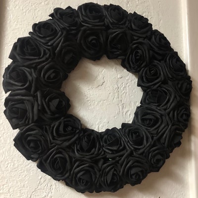Victorian Black Rose Wreath. Gothic Home Decor. Gothic Wall Decor ...
