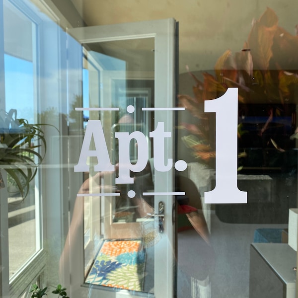 Apartment Number Decal, Room # Sticker for Home, House Door Number ...