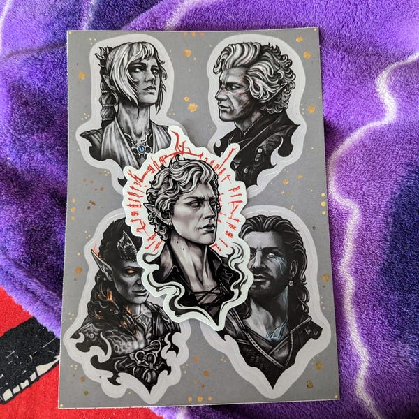 PORTRAITS Vinyl Sticker Sheets - Baldur's Gate 3 Inspired - Etsy