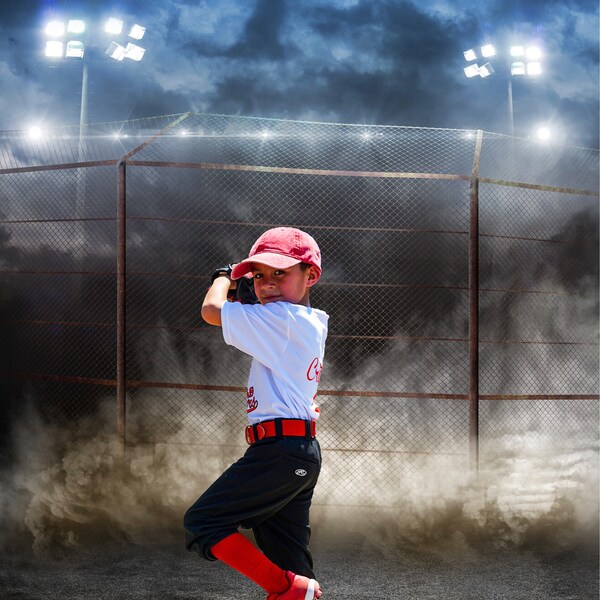Softball THUNDER LIGHTNING Horizontal Digital Backgrounds - Etsy