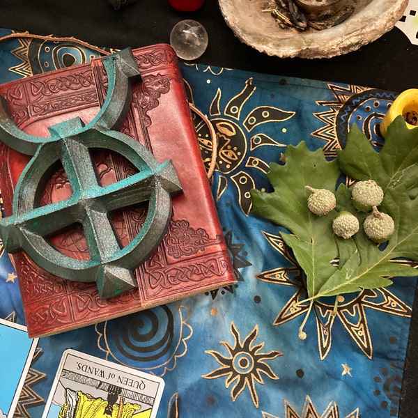 Horned One Sigil, Torq of Cernunnos, Green Man, Druid Altar Art, Wicca ...