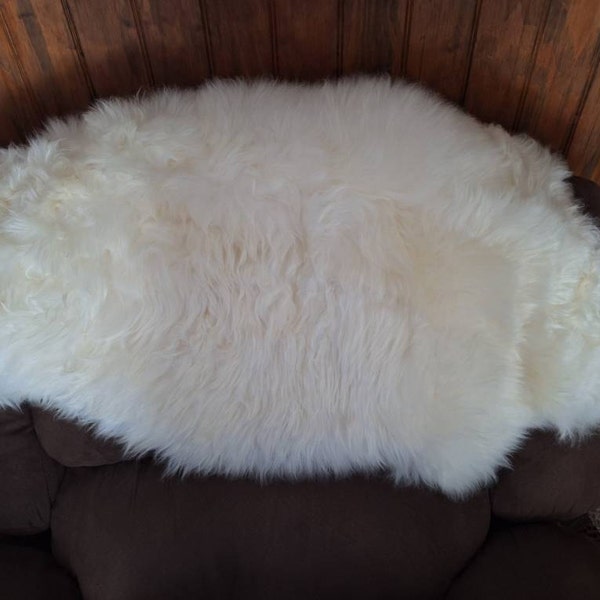 Natural Mouflon Double Sheepskin New House Gift Sheepskin Seat Fur ...