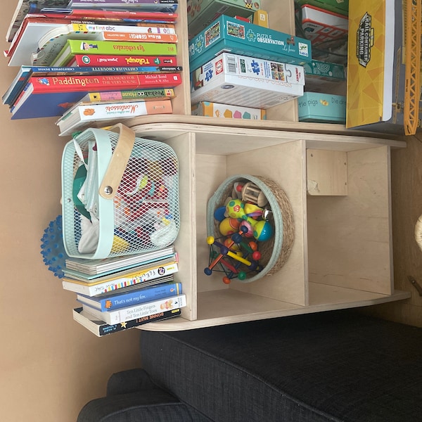 Original Modular Montessori Shelf Made From Certified Wood, Toy Storage ...
