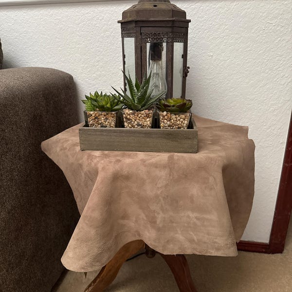 SALE Dark Tan Leather Hides, Genuine Lambskin, Rustic Finish ...