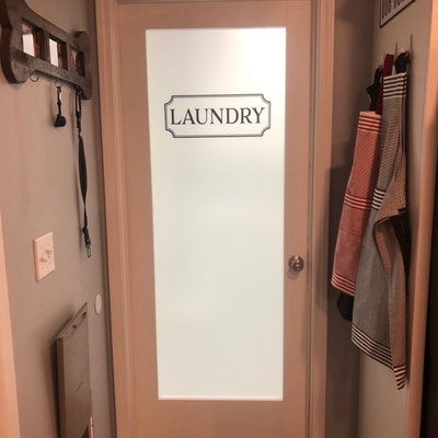 Laundry Vinyl Decal, Laundry Room Decal, Glass Door Decal, Vinyl ...