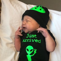 Alien ONESIE® / Roswell Alien Infant Creeper/ TWO Piece Outfit ...
