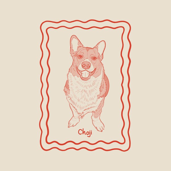 Custom Funky Pet Portrait, Cute Digital Cat Poster, Custom Badly Drawn ...