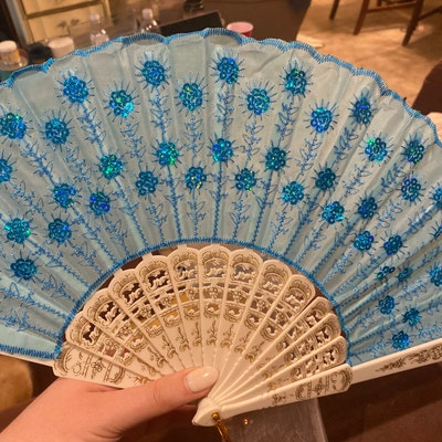 Set of 6/12/50/75/100 White Summer Glitter Beige Ivory Gold Folding Fan ...