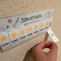 Bedtime Routine Chart, Printable Folding / Flip Chart : Kids Daily ...