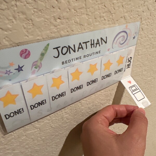 Editable Bedtime Routine Chart, Printable Folding / Flip Chart : Kids ...