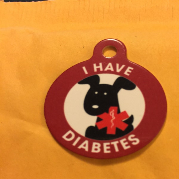 Medical ID Tag - I Have Diabetes Dog Medical Alert - Etsy