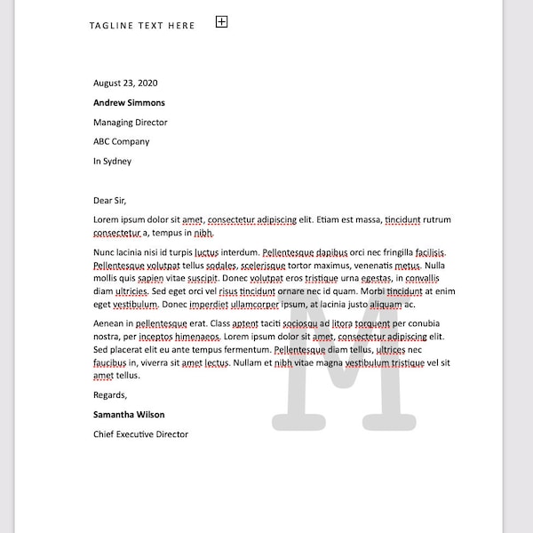 Script Floral Name Microsoft Word Letter and A4 Sizes Personal Business ...