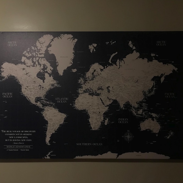 Vintage Baseball Stadium Tour Map, Push Pin Map for Ballpark Bucket ...