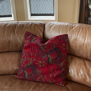 Any Size Red Turkish Kilim Throw Pillow Cover Dark Red - Etsy