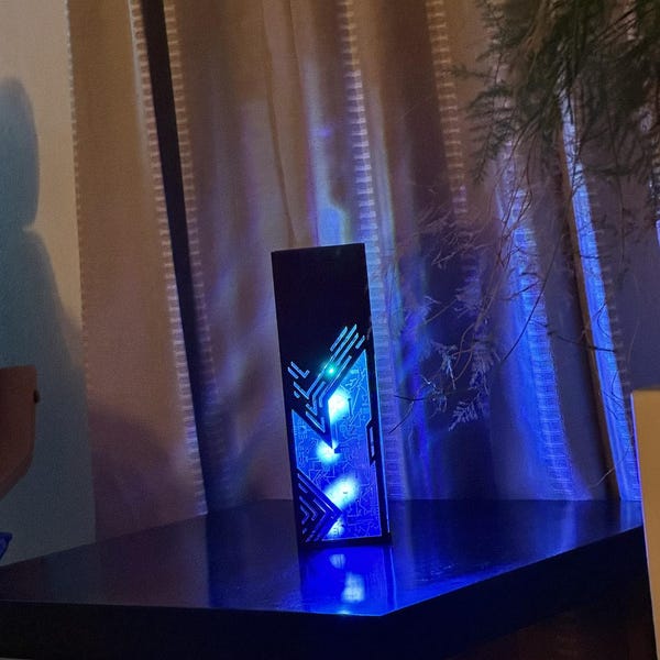 Circuit Board Lamp | Cyber Style Decoration Lamp RGB LED | Handmade ...