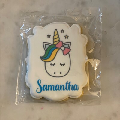 Custom Personalized Unicorn Sugar Cookies With Name Individually ...