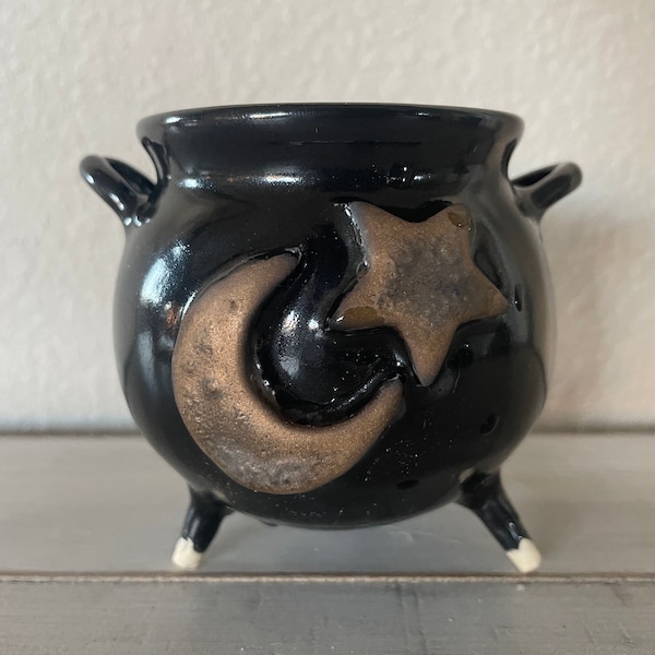 Ceramic Black Cauldron - Etsy