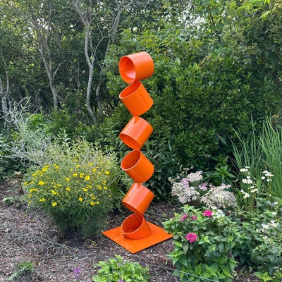 Retro Modern Metal Sculpture Art Abstract Mid Century Contemporary Wall ...