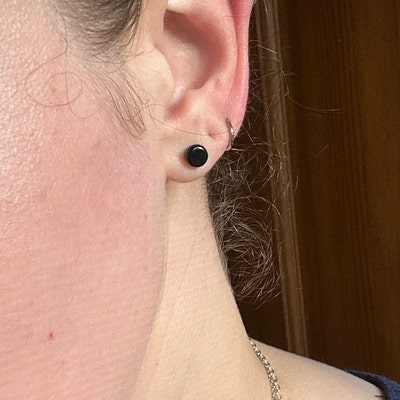 TITANIUM 16g Clicker With Triple Waterfall Chain for Ear Helix Piercing, Multiple Diameter ...