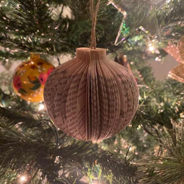 Book Ornament for Christmas Literary Themed Holiday Decor Book Lover ...