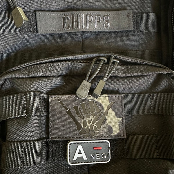 3.5x2in Custom Skeleton Shaka Hang Loose Patch IR Patch Military ...