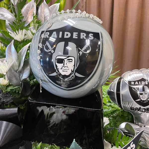 Football Cremation Urn With Optional Las Vegas Raiders Ball Decor and ...