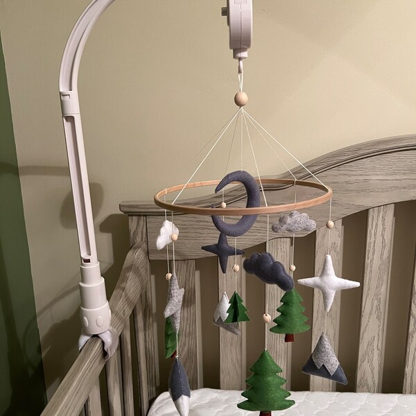 Felt Baby Mobile, Nature Mobile, Forest Mobile, Woodland Mobile, Forest ...