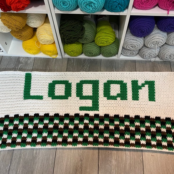 Mosaic Crochet Alphabet-large Block Font, Mosaic Overlay Crochet ...