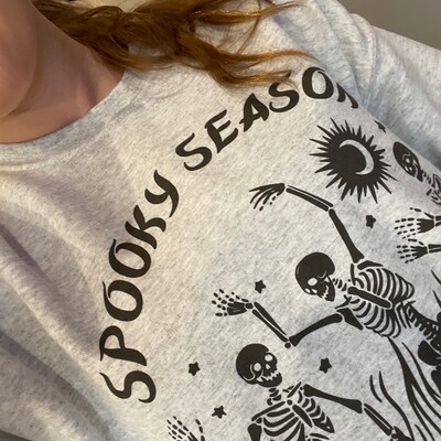 Dancing Skeleton Spooky Season Halloween Crewneck Skeleton Sweatshirt ...