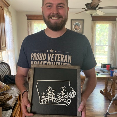 Iowa Corn Stalk Sign Iowa State Sign House Warming Gift Idea State Sign ...