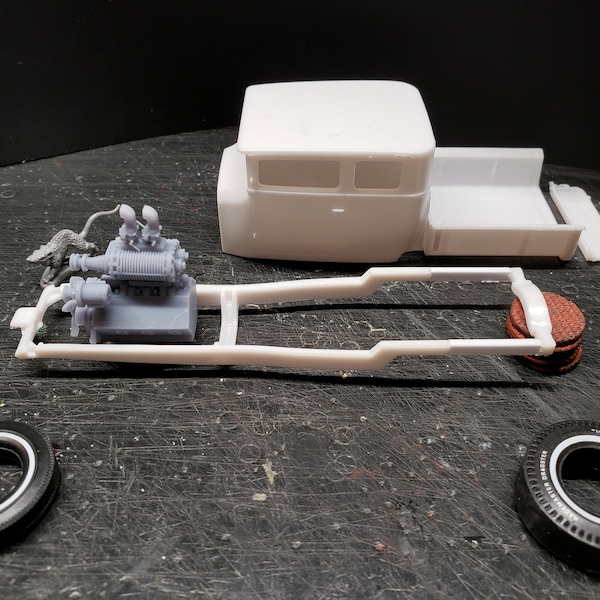 3D Printed Supercharged Ford Flathead Engine for Scale Model Cars, 1/24 ...