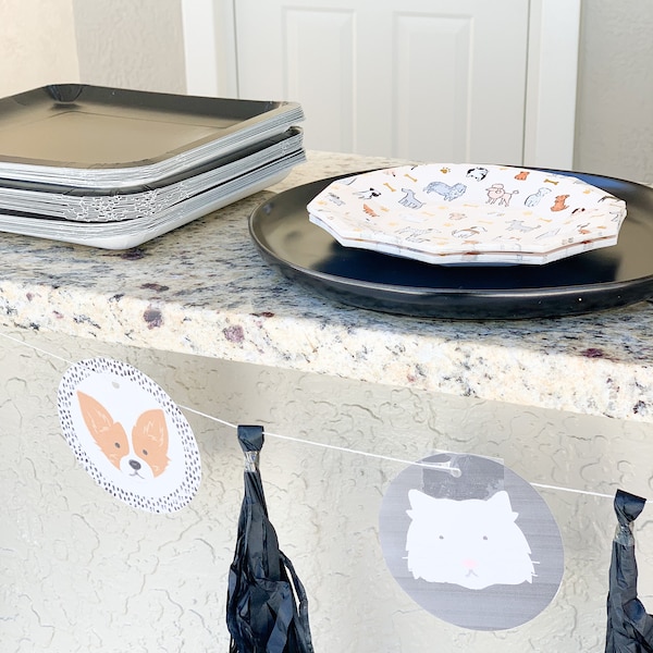 Bow Wow Large Plates Mixed Pack 8 Pack Bow Wow Party Supplies Puppy ...