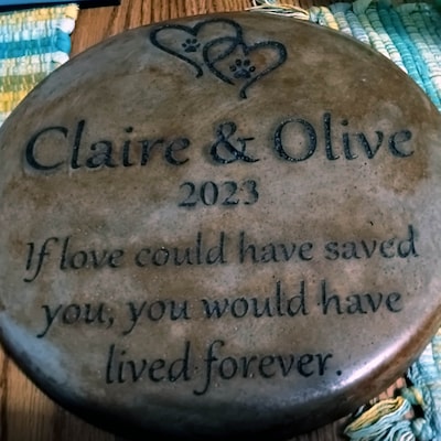 Custom Engraved Memorial & Tribute Stone 11.5x11.5 - Etsy