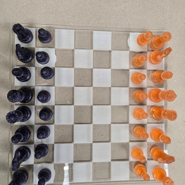 Replacement Glitter Resin Chess Pieces ONLY | Enchanted Opal & Chunky ...