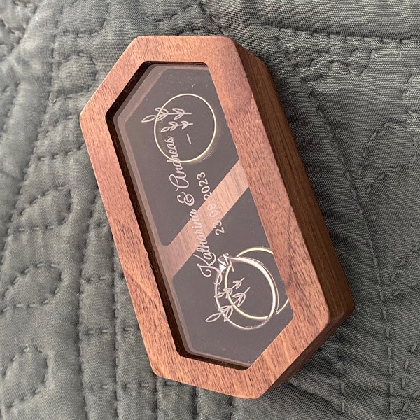 Heart Shape Wood Ring Box,custom Wedding Ring Box,proposal Ring Box ...