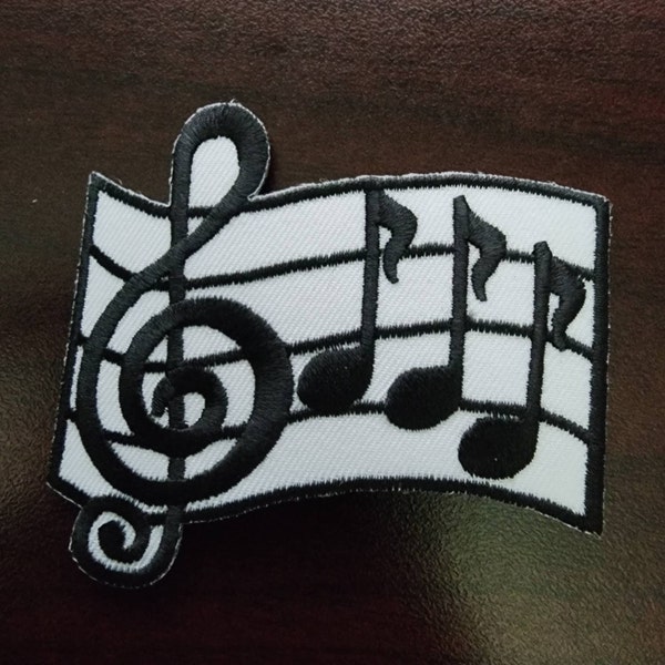 Musical - Cleft Note - Notes - Music - Embroidered - Iron on Applique ...