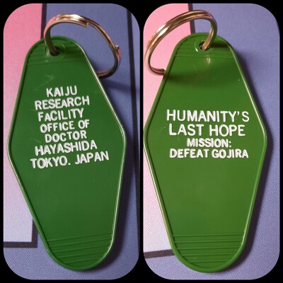 Godzilla Inspired kaiju Research Facility Keytag - Etsy