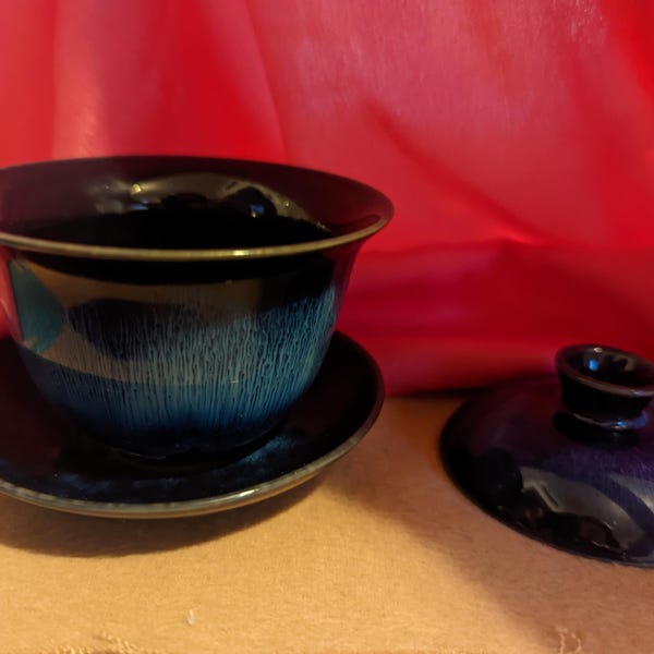 Handmade Chinese Gaiwan Tea Cup Set – Colorful Glazed Porcelain Lidded ...