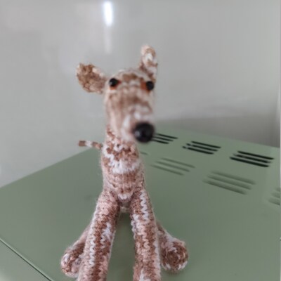 Lurcher Fluffy Scruffy Hairy Hound Hand Knitted Sighthound - Etsy