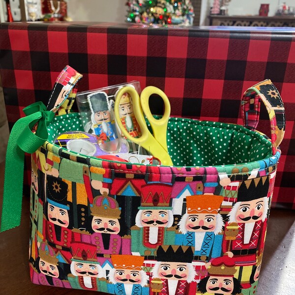 Multi Color Nutcrackers - Christmas Xmas Holiday Fabric - Organizer ...