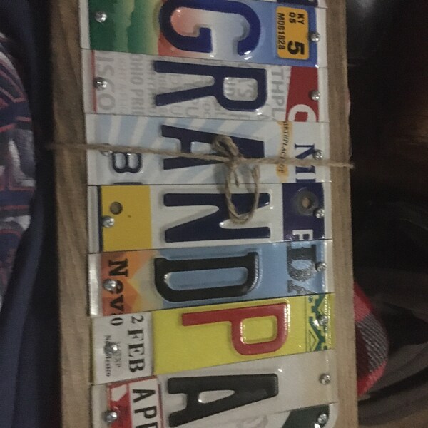 License Plate Sign, Grandpa Gift, Grandpa Sign, Grandpa's Birthday Gift ...