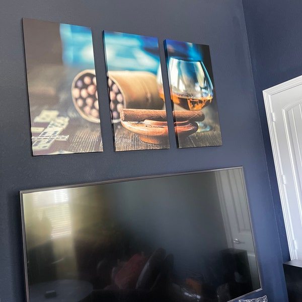 Cigar and Brandy Wall Decor Coffee Wall Art Cigar Room Canvas Cigar ...