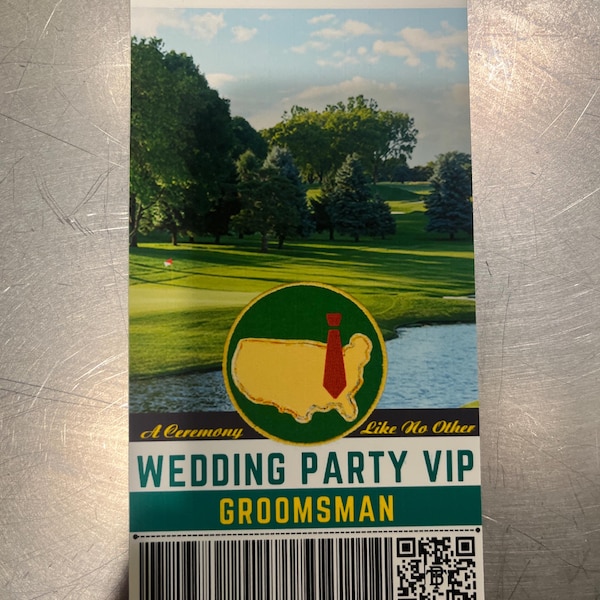 Groomsmen Proposal Ticket Golf – Personalized Masters Groomsmen Gift ...