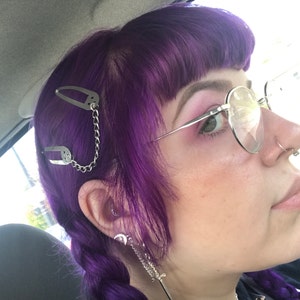 Chain Hair Clips, 90s Alternative Punk Goth Grunge Style - Etsy