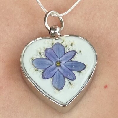 Pressed Flower Locket, Locket Necklace, Big Locket, Vintage Locket ...