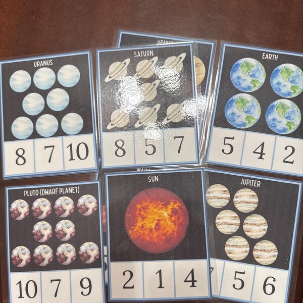 Earth Day Count and Clip Cards, Montesorri Counting 1-10, Homeschool ...