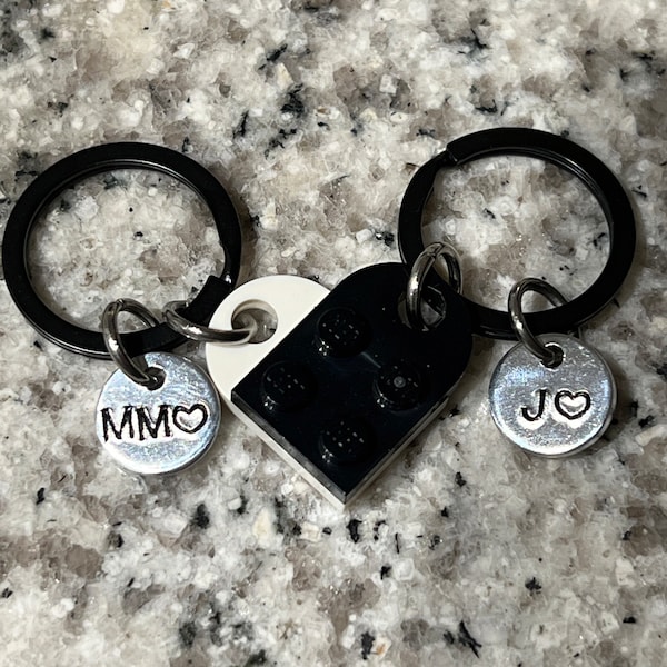 Connecting Heart Keychain Set, Made From Authentic LEGO® Bricks ...