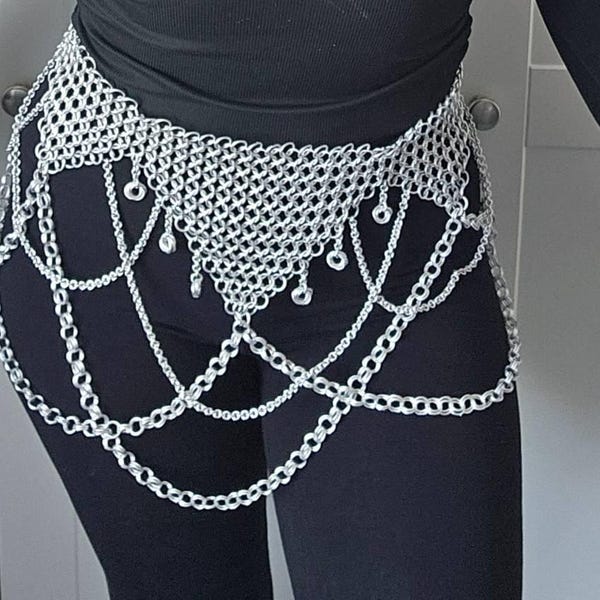 Chainmail Belt Mini Skirt Swim Skirt Ornamental Belt Chainmail Belly ...