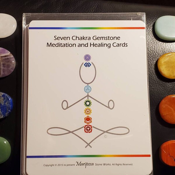 Laminated Chakra Chart, Folding 7 Chakra Balancing Energy Reference ...