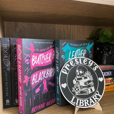 Library Street Sign Bookshelf Sign Personalized Laser Engraved Bookish ...